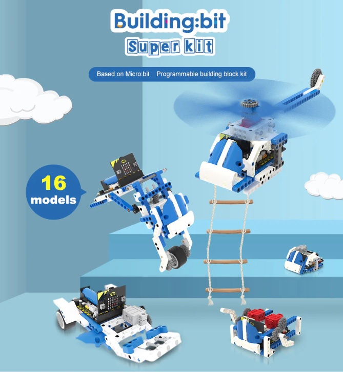 ชุดประกอบหุ่นยนต์ 16 แบบ ใช้งานร่วมกับบอร์ดควบคุม Bbc Microbit Se Ed